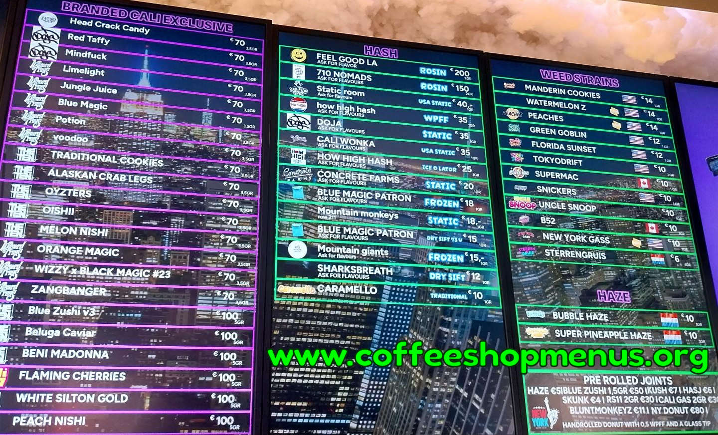 New York Latest Menu - coffeeshopmenus.org